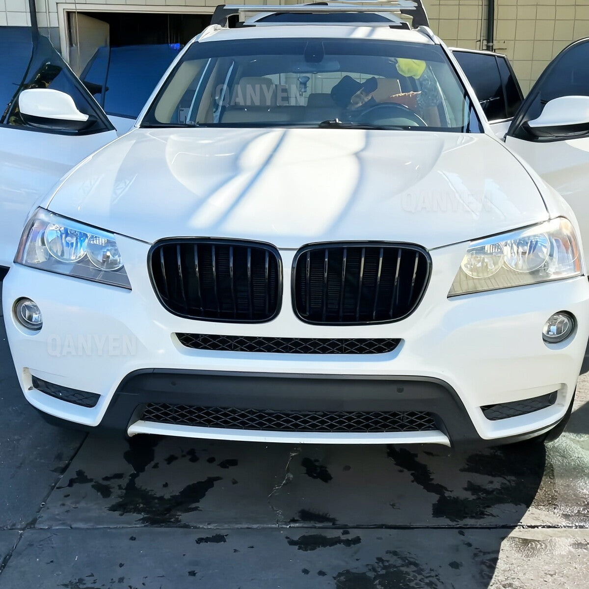 2x Matte Black Single Line Front Bumper Kidney Grill Grille for BMW F2 ...